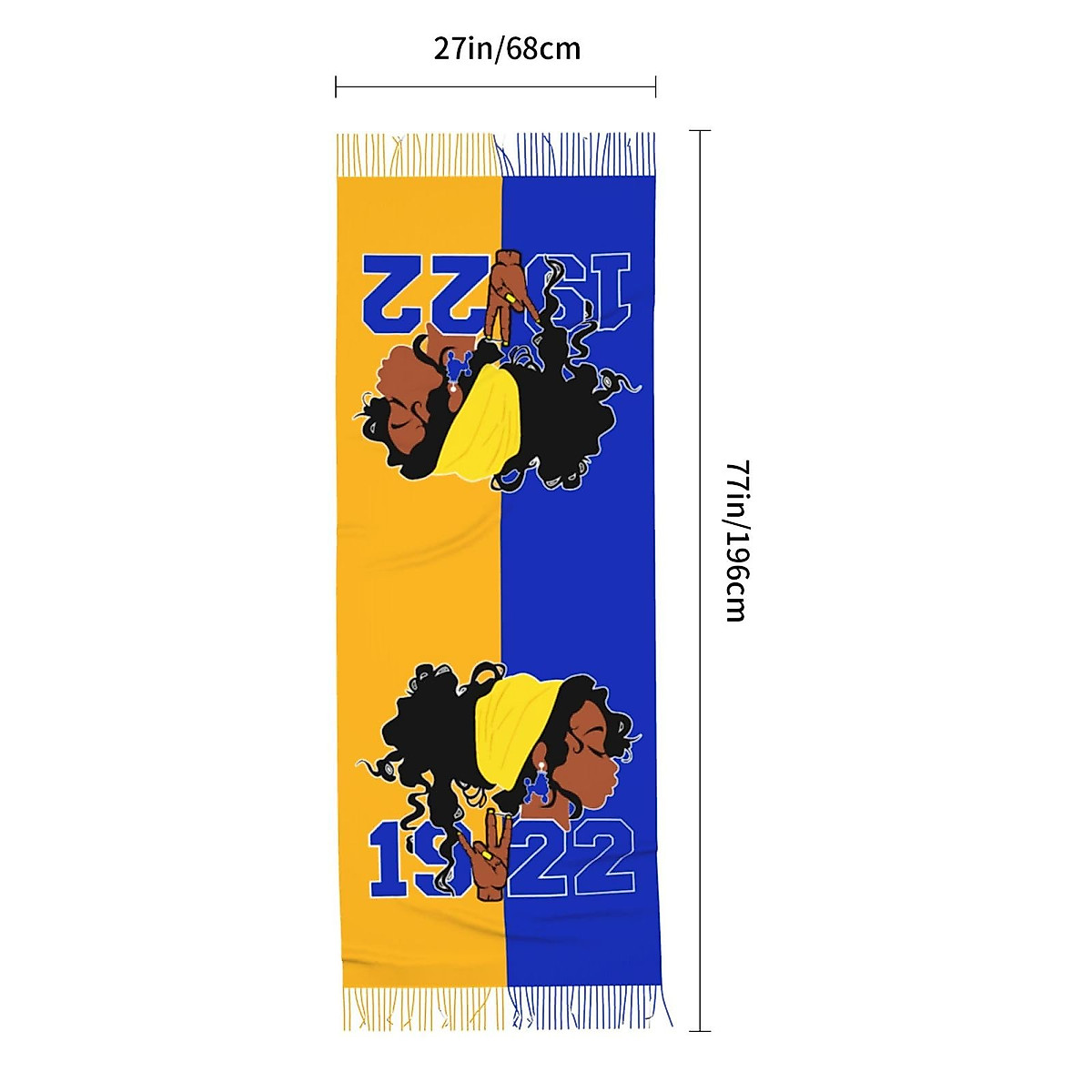 Sigma Gamma Cashmerette Fringed Scarf Rho sorority paraphernalia Warm Large Blanket Wrap Shawl for Women Cashmere Scarf
