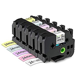 Buyalot Compatile Label Tape Replacement for Brother P Touch TZe251 24mm 0.94 Laminated TZe251 TZe TZ 1 Inch Tape for Brother Ptouch PTD600 PTE500 PTP700 PTP710BT PT2730 P750W Label Maker