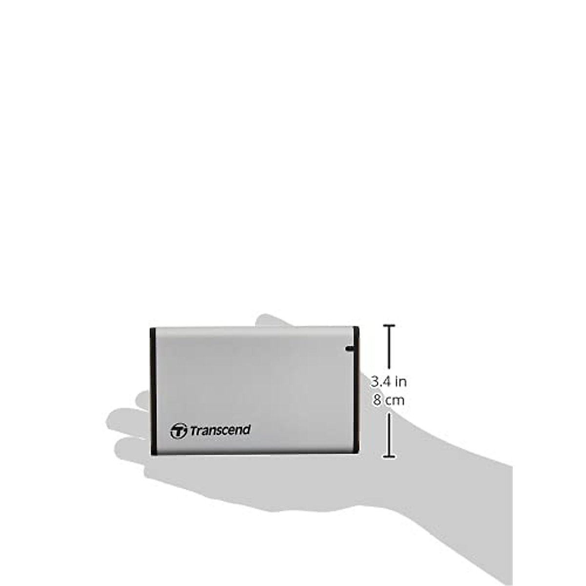 Transcend 2.5” SSD/HDD USB3.0 Enclosure, Aluminum case, UASP Supported, One Touch Backup - TS0GSJ25S3