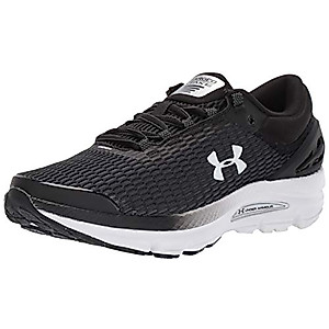 Under Armour Women's Charged Intake 3 Athletic Shoe, black//white, 11 M US