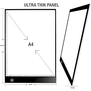 Smart Star Portable A4 Ultra-Thin LED Light Box Tracer USB Power Cable Dimmable Brightness LED Artcraft Tracing Light Box Light Pad for Artists Drawing Sketching Animation Stencilling X-rayViewing