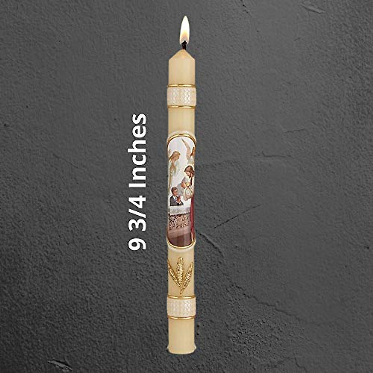 First Holy Communion Taper Candlestick Keepsake Gift for Boys, 9 3/4 Inches