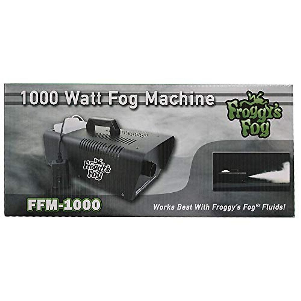 Froggys Fog - 1000 Watt Halloween Fog Machine with Wired Remote Control - All Metal, Impressive Output, Timer and Wireless Control Options