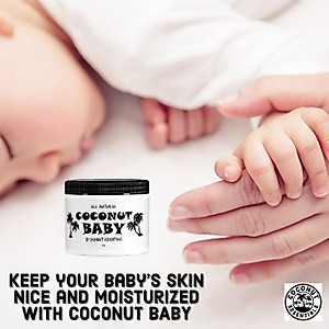 Coconut Baby Oil - Natural & Organic Moisturizer, Hair Oil for Cradle Cap Treatment, Newborn Sensitive Skin, Eczema & Psoriasis Relief, Unscented, Sunflower & GrapeSeed Oil 4 floz | Coconut Essentials