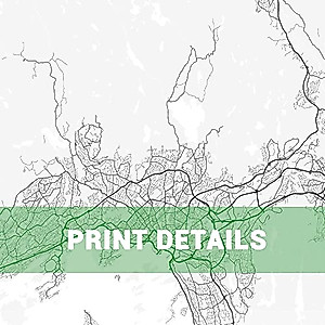 Dear Mapper Oslo Norway View Abstract Road Modern Map Art Minimalist Painting Black and White Canvas Line Art Print Poster Art Print Poster Home Decor (Set of 3 Unframed) (12x16inch)