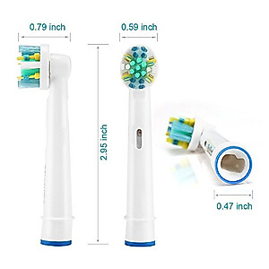 Etrhtec Toothbrush Replacement Heads Refill for Oral-B Electric Toothbrush Pro 1000 Pro 3000 Pro 5000 Pro 7000 Vitality Floss Action,8 Count with Covers