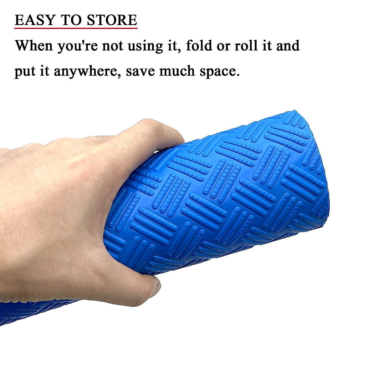 SKARUMMER Swimming Pool Ladder Mat - Protective Pool Ladder Pad Step Mat with Non-Slip Texture, Blue Medium Pool Step Mat, Pool Liner Protection Mat 36 inch X 17 inch