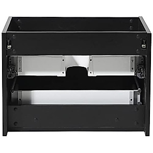 Fresca Mezzo 30" Black Wall Hung Modern Bathroom Cabinet - Cabinet Only (Sink Not Included)