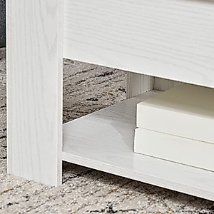 HOMCOM 39" Lift Top Coffee Table with Hidden Storage Compartment and Open Shelf, Pop Up Coffee Table for Living Room, White