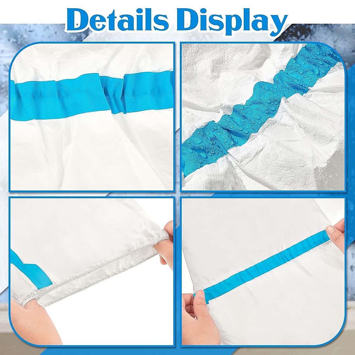 20 Pieces/ 10 Pairs Disposable Boot and Shoe Covers Plastic Long Boot Covers Waterproof Rain Shoe Covers for Men and Women, White