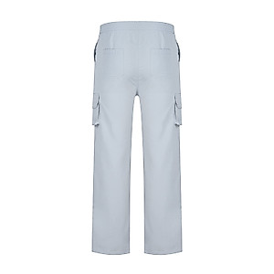 Lastesso Wide Leg Cargo Pants for Women Women's Loose Straight Leg Cargo Pants Mid Rise Solid Palazzo Pants Fashion Workout Combat Military Parachute Pants Amazon Outlets Store Clearance Gray 5X