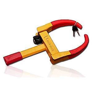 Zento Deals Security Tire Clamp - Heavy Duty Anti- Theft Vehicle Wheel Lock for Car Trailer