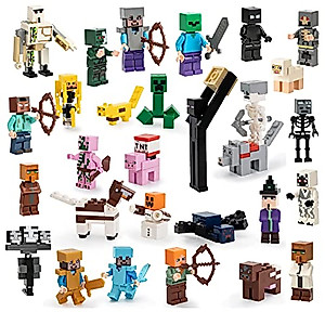 QEVXE 29Packs Cartoon Party Favor Figures Toys Set, Game Cake Toppers Mini Figures, Party Gift for Kids, 1.8inch