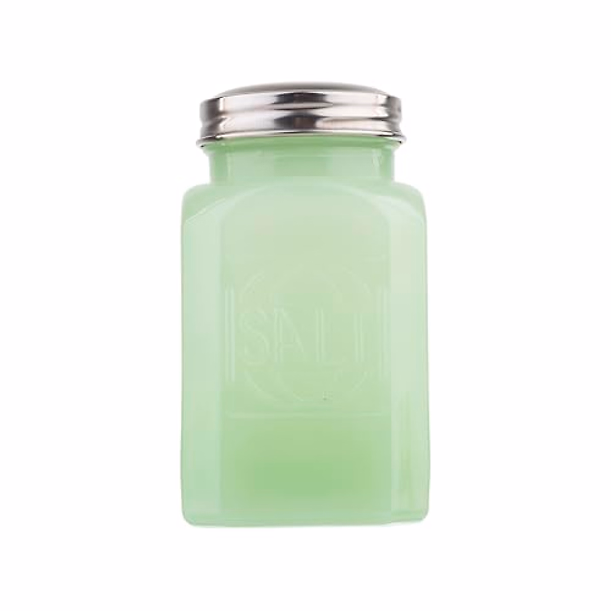 Tablecraft Salt Shaker with Metal Top, 2.5 x 2.5 x 4.5, Green