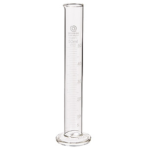 Modern Curiosity - Glass Graduated Cylinders - Education & Research Equipment - Industrial & Academic Laboratory - Borosilicate Glass Measuring Cups - Science & Chemistry Class Supply (50mL, 4 Pk)