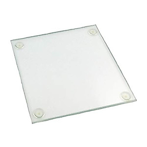 FASHIONCRAFT Perfectly Plain Collection Glass Coasters – Square Coasters, Party Favors (Set of 20)
