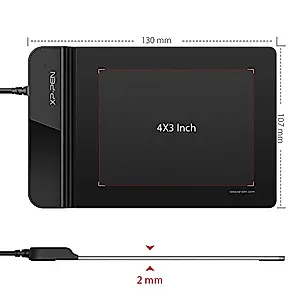Drawing Tablet XPPen G430S OSU Tablet Graphic Drawing Tablet with 8192 Levels Pressure Battery-Free Stylus, 4 x 3 inch Ultrathin Tablet for OSU Game, Online Teaching Compatible with Window/Mac Black