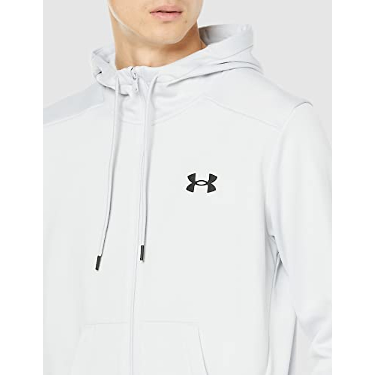 Under Armour Men's ArmourFleece Full Zip Hoodie, (014) Halo Gray / / Black, Large