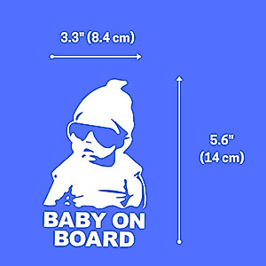 Baby on Board, Baby in Car, Car Window Decal Stickers - 3 Pack
