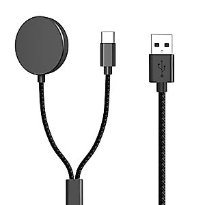 2 in 1 Galaxy Watch 4/4 Classic Charger with USB C Charging Cable,Compatible with Samsung Galaxy Watch 4/4 Classic/3/Active 2/Active and Samsung Galaxy S22/S21/S20/S10/Note 20/10/9/8 and Galaxy Buds