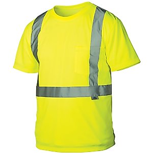 Pyramex RTS21 Series Moisture Wicking T-Shirt Hi-Vis Lime Size Large