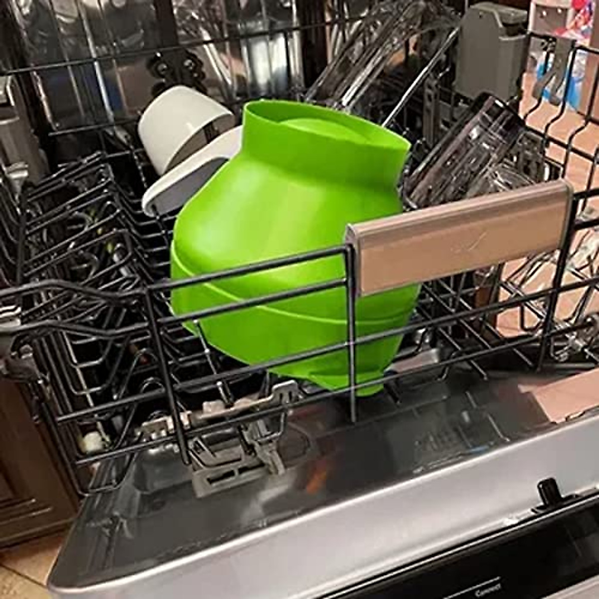 Microwave Silicone Popcorn Popper,Microwave Popcorn Popper, Collapsible Silicone Popcorn Maker Bowl with Handle Lid, High Temperature Resistant, Air Popcorn Maker, for Oven, Microwave Oven, micro