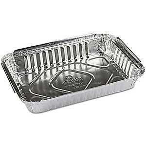 Pactiv Y76830 Oblong Food Pans, 25 oz, 1.63" Length, 0.76" Width, 1.46" Height, Aluminum (Pack of 400)
