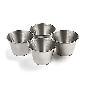 Norpro Stainless Steel 2 Ounce Sauce and Butter Cup, Set of 8