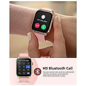 Smart Watch, Infrared True Blood Oxygen Monitor, 1.91" HD Smartwatch for Women with Heart Rate, Blood Pressure, Sleep Monitor, IP68 Waterproof Fitness Tracker Compatible with Android iOS iPhone