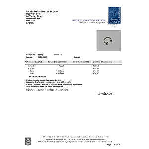 Bodytrend Titanium Circular Barbell Horseshoe PA Ring - 00G to 18G - Popular Sizes 6mm to 19mm - British Standard - Certified by Sheffield Assay Office