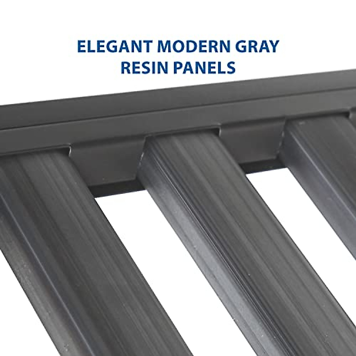 Seville Classics Sturdy Freestanding Storage Shelf for Bedroom, Closet, Entryway, Dorm Room Organizer, Stackable Durable Metal Shoe Rack, Ash Gray Slat, 3-Tier