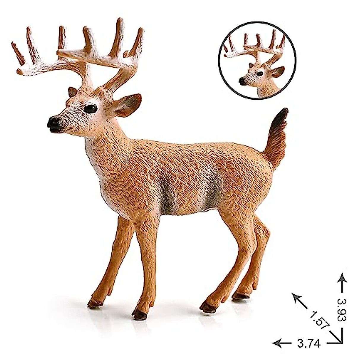 8PCS Deer Toys Forest Animals Figures Toys Woodland Animal Figurines Set Anteater Figurine Beaver Figure Squirrel Monkey Rabbit Fox Deer Model Christmas Party Deco Cake Topper