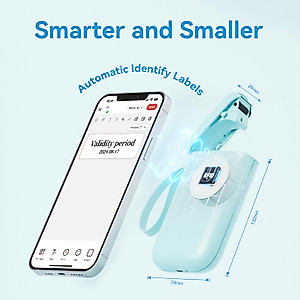 NIIMBOT D11 Label Maker Machine with Tape, Portable Bluetooth Thermal Label Printer Wireless Connection Rechargeable Labeler for Home Office Small Business Storage Organizing, Green