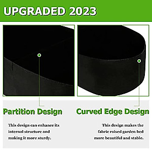 ikanboo Fabric Raised Garden Bed, Raised Planters for Outdoor Plants, Rectangle Garden Grow Bag for Herb Flower and Vegetables, 2 ft X 4 ft