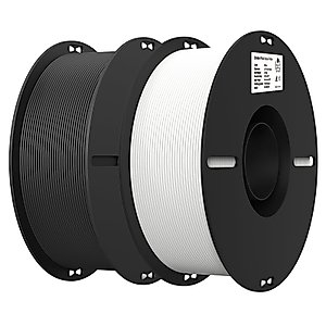 Creality 2kg Black & White PLA 1.75mm Filament Bundle for 3D Printing with No-Tangling Strong Bonding and Overhang Performance, Accuracy +/- 0.02mm