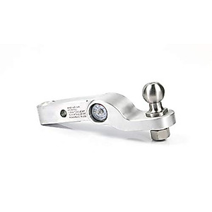 Weigh Safe Fixed Height Ball Mount WSFH2-2-01, 2" Drop & 2" Receiver, 10,000lbs GTW, 1,500lbs Tongue Weight - Built-in Tongue Weight Gauge & Includes 2" Stainless Steel Tow Ball