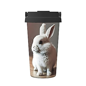 WANGZHAO cry white rabbit Print Double Wall Stainless Steel Vacuum Insulated Tumbler Cup Home Thermal Cup