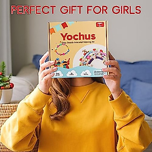 Yochus 10000PCS Clay Beads Bracelet Making Kit, 86 Colors Flat Polymer Heishi Beads Jewelry Kits with Charms and Letter Bead, Crafts Gifts Set for Girls Teens Adults