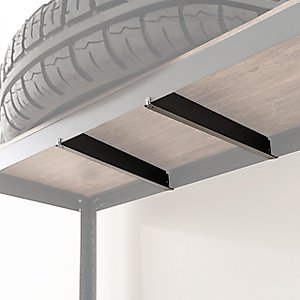 HOMEDANT Z 450 Metal Reinforcement Support Beam to Strengthen Heavy Duty Garage Shelf, Movable Accessory Parts for Shelving, Powerful Load-Bearing Boost for Shelf Boards, Black 1 Set(2 pcs)