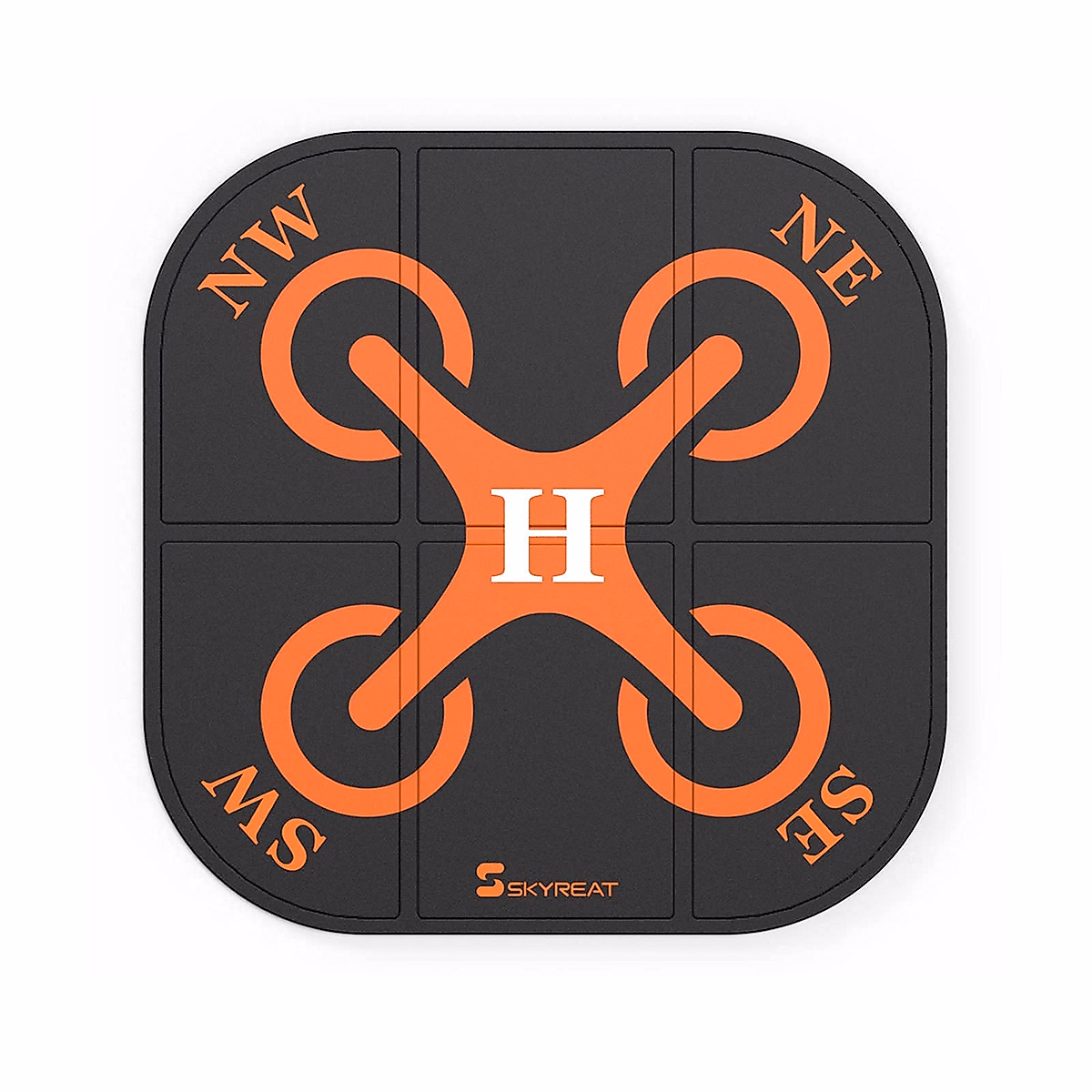 Skyreat Drone Landing Pad Weighted, 50cm(20") Foldable Waterproof Helicopter Landing Pad for DJI Mini 2 / Mini 3 Pro/Mavic 3 / Air 3 / Air 2 / Air 2S / Holy Stone/Avata Pro FPV Drones Accessories