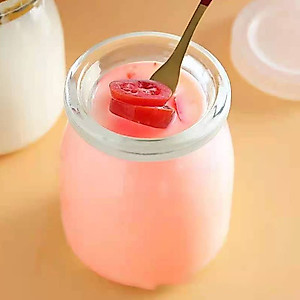 YS0911 Glass Jars With Cork Stopper Glass Bottle Wishing Bottle Yogurt Jars Storage Containers For Desserts Multifunction 100/150/200ml Glass Bottle W/Cork Stopper Cup Bottle