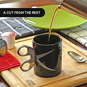 Scissors Handle Coffee Mug, 11oz - Fairly Odd Novelties - Fun Barber Hairdresser Arts 7 Crafts Tea Cup Gift