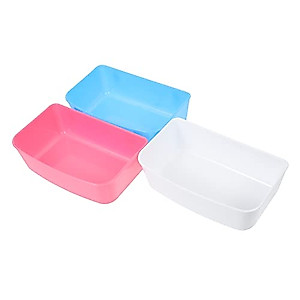 Mipcase 3pcs Parrot Holder Cup Conure Budgie Water Feeding Dispenser Cups Cage Chinchi Slot Plate Gamefowl Dish Greys Animals Accessories Feeder Trough Container Storage Lovebird
