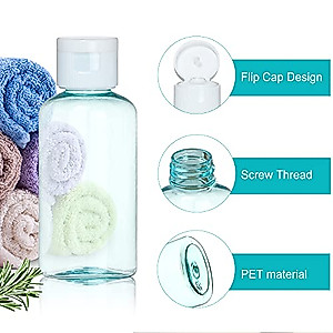 100 Pack 1.7oz/50ml Plastic Empty Squeeze Bottles with Flip Cap Hand Sanitizer Bottle small travel Size bottles Refillable Container for Shampoo Lotion Cream Body Soap Baby Shower Weeding Party Favors