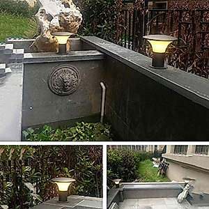 Lights Outdoor Creative Mushroom Outdoor Lawn Column Post Lights Exterior Waterproof Landscape Lighting Streetlights E27 Anti-Rust Aluminum Villa Courtyard Garden Rainproof Lantern Pole Lamp Stadium