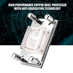 Water Cooling Block, Anti-oxidization Technology Computer CPU Water Cooling Block Waterblock Copper Base with Micro Channel for AM2 / AM2+ / AM3 / AM3+ / AM4 / FM2+ CPU