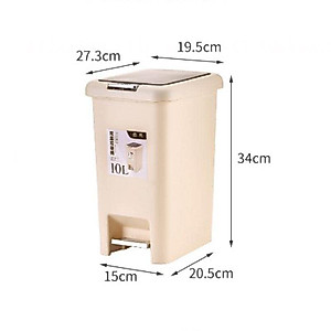 Pellorr Trash Can Waste Garbage Container Bin, Trash Bin for Office, Home,Bathroom,Kichen(Brown)