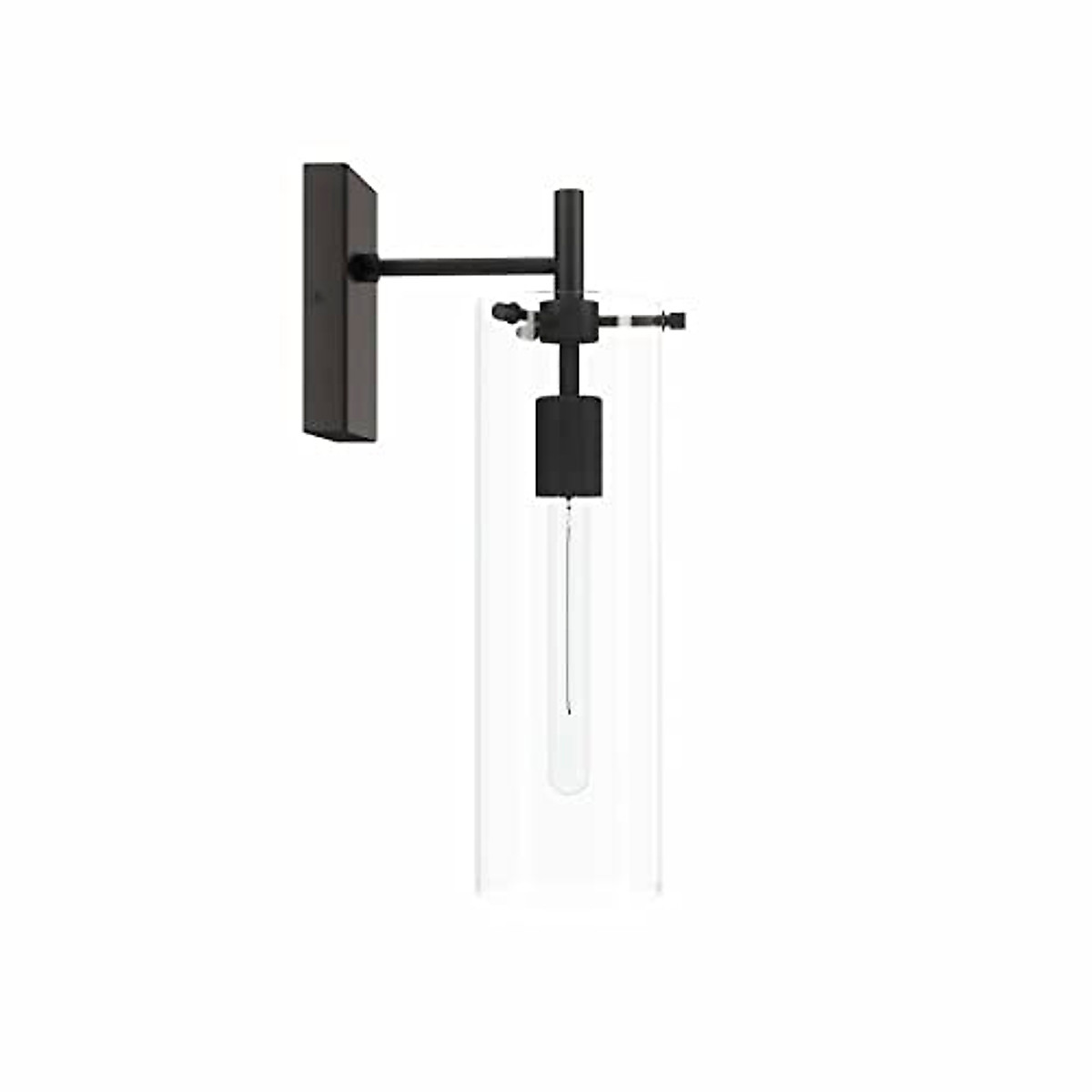Modway Skylark Wall Sconce in Clear Black, 5 x 8.5 x 17