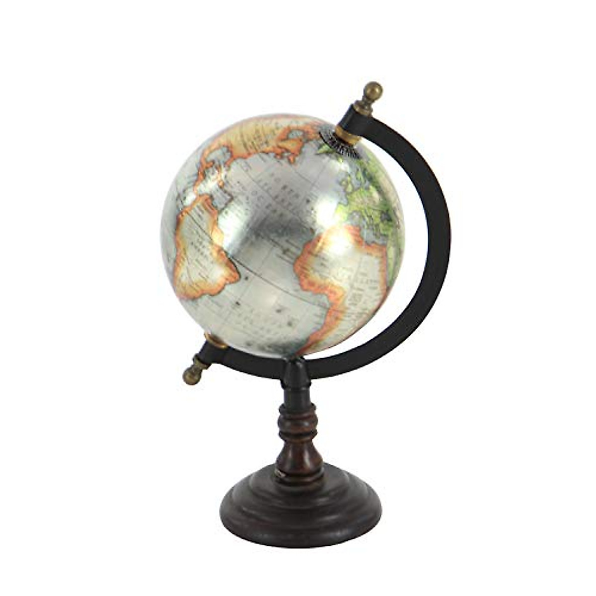 Deco 79 Mango Wood Globe, 6" x 5" x 10", Brown