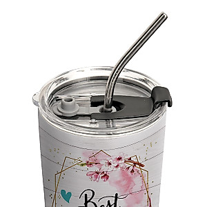 64HYDRO 20oz Birthday Gifts for Women, Mom, Friend Gifts for Women Birthday Unique Inspirational Gifts for Women - Best Mom To Mom Tumbler Cup with Lid, Double Wall Vacuum Insulated Travel Coffee Mug